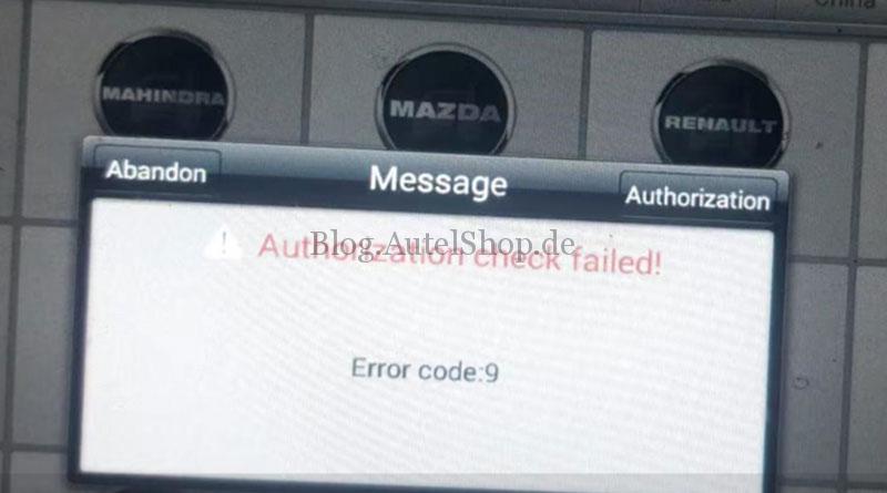 Fixed Autel Im608 Pro Authorization Check Failed Error Code9