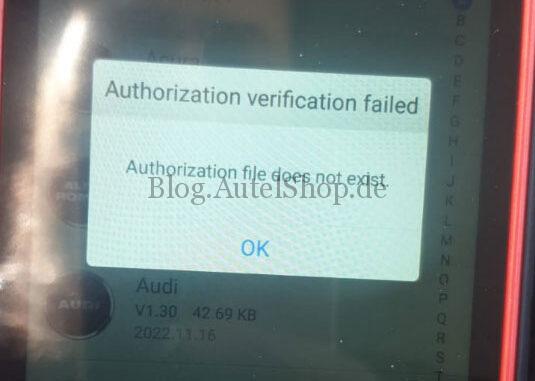 Solved Autel Km100 Authorization File Does Not Exist Issue