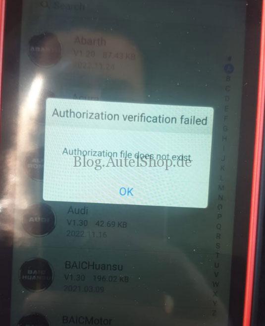 Solved Autel Km100 Authorization File Does Not Exist Issue