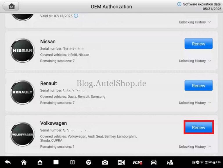 Autel VAG SFD Security Gateway Online Unlock Guide & Instruction - AutelShop.de Official Blog